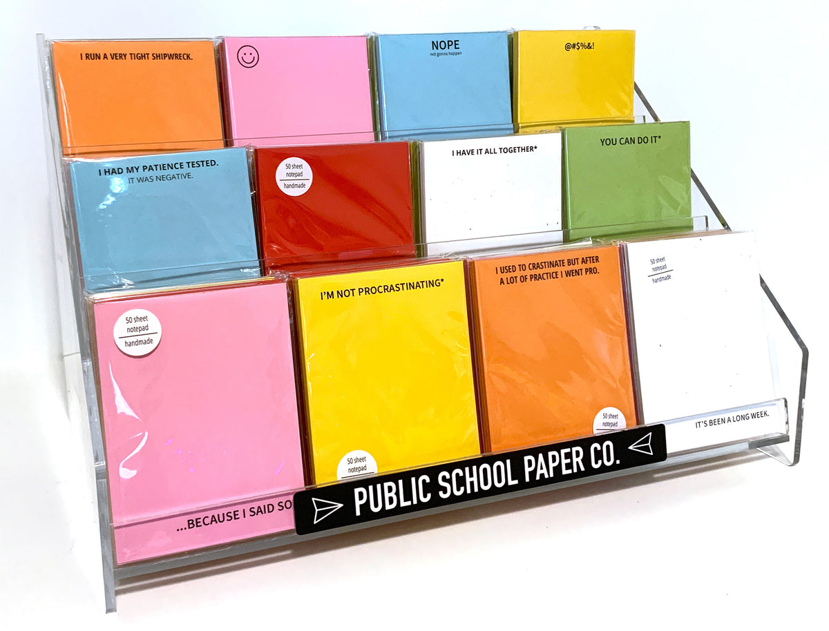 A2 Notepad Pre-pack (DISPLAY AND PRODUCT) – Public School Paper Co.